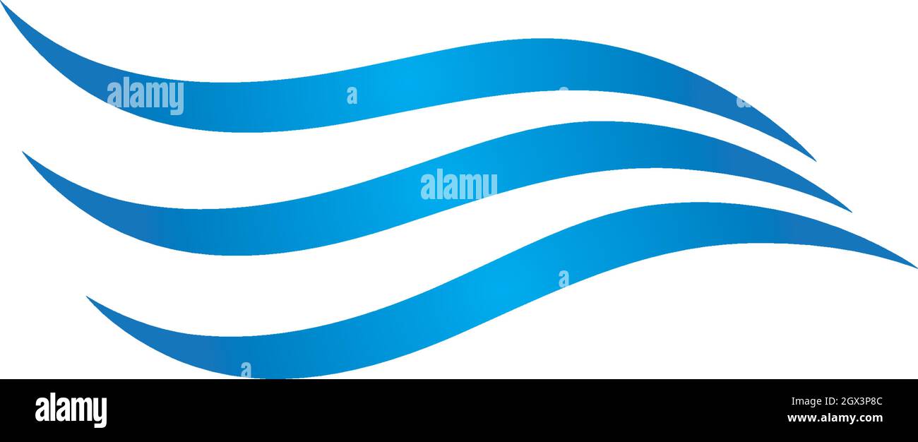 Water Wave symbol and icon Logo Template vector Stock Vector Image ...