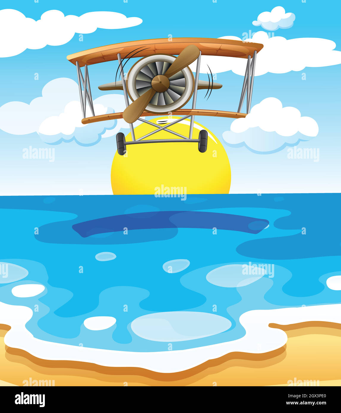 Airplane engine wing above Stock Vector Images - Alamy