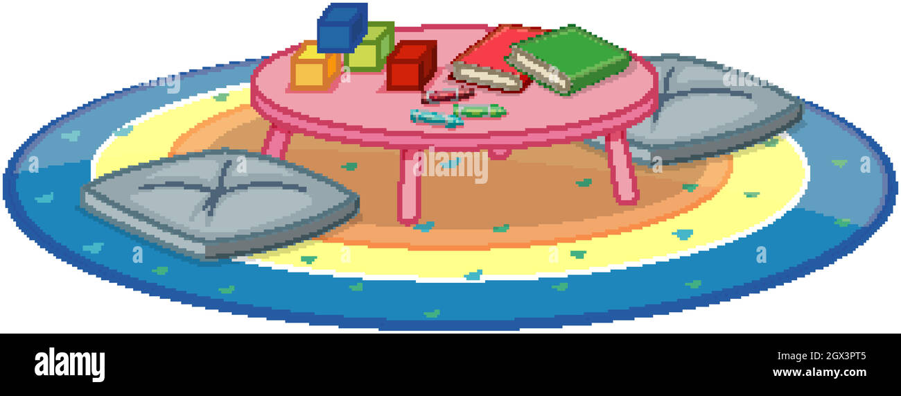 Play with toys at table clip art hi-res stock photography and images ...