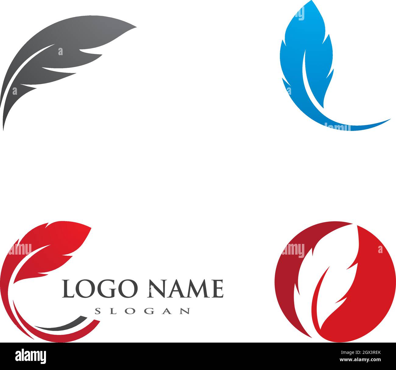 Feather Logo template Vector illustration Stock Vector Image & Art - Alamy