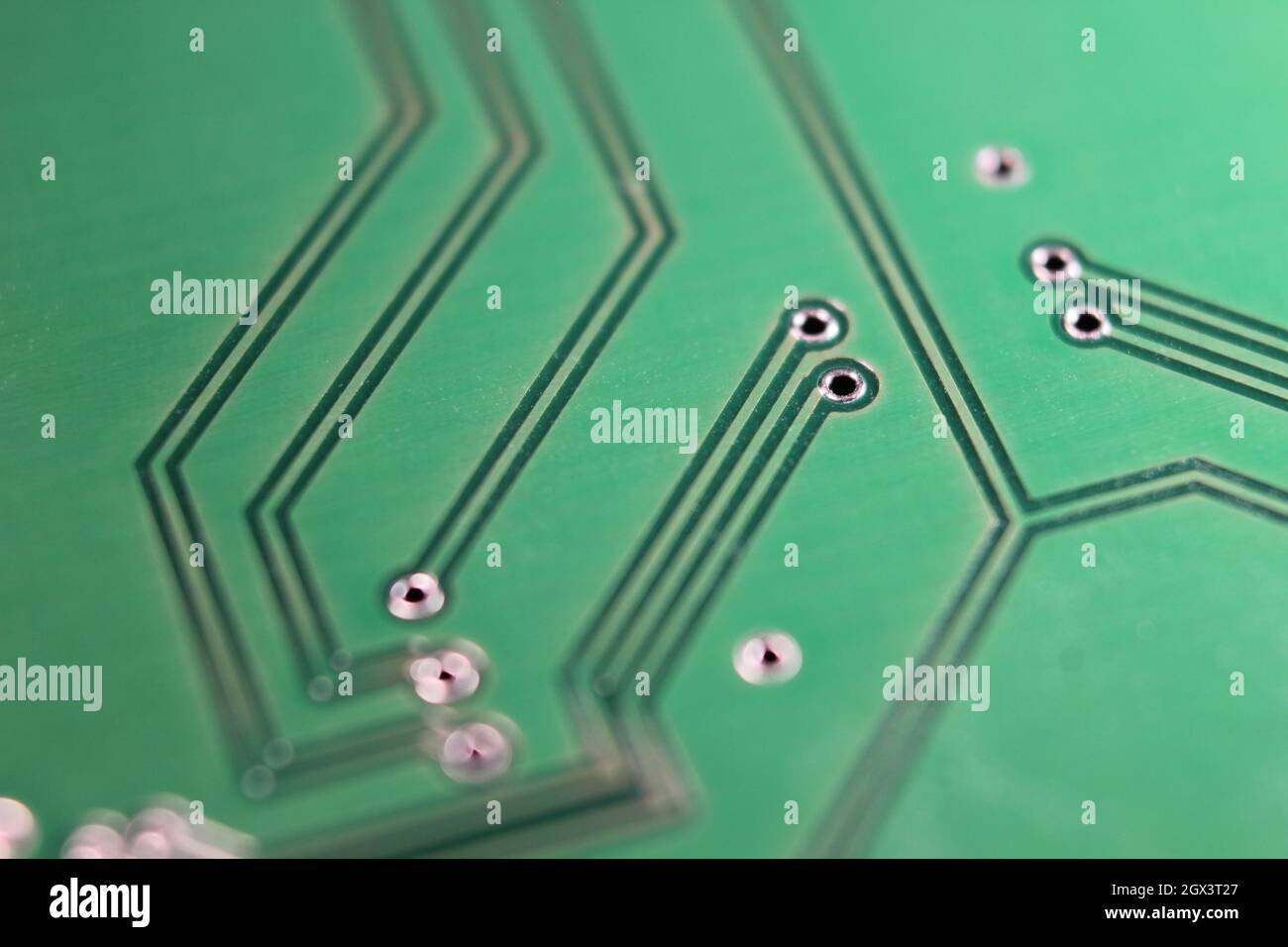Closeup of the electronic board with circuit lines Stock Photo - Alamy