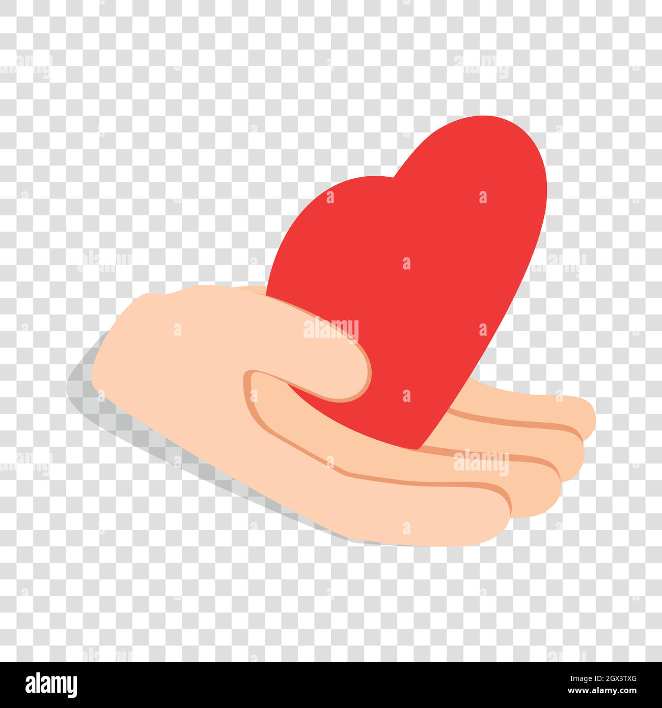 Hand holding human heart Stock Vector Images - Alamy
