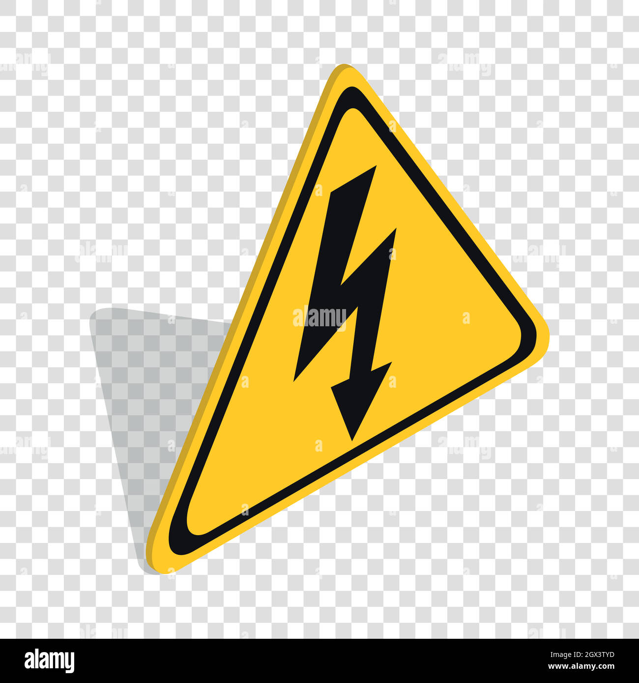 High voltage sign isometric icon Stock Vector Image & Art - Alamy