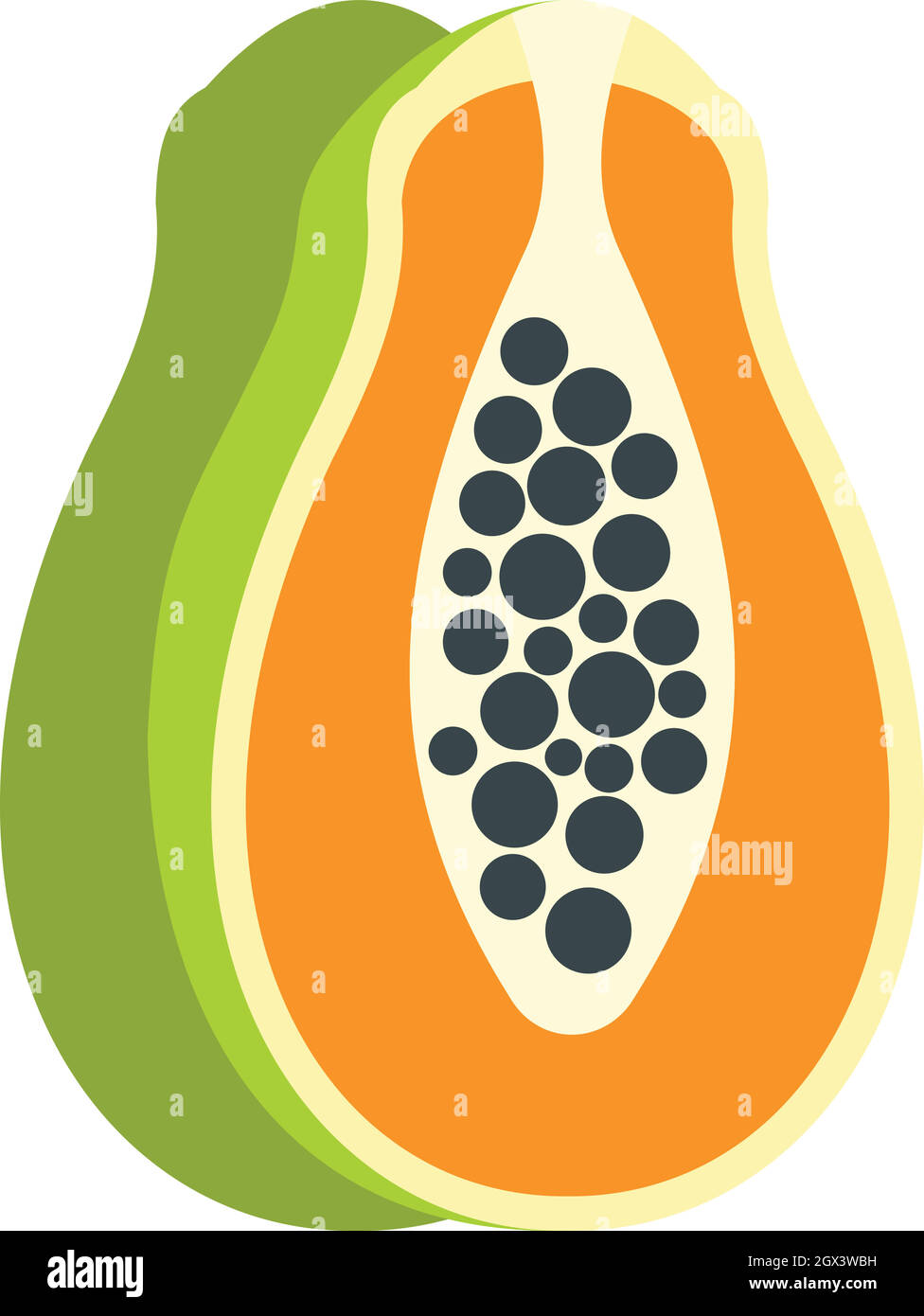 Fresh whole sliced organic Stock Vector Images - Alamy