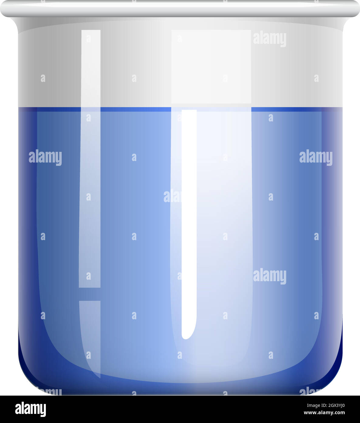 Beaker with blue substance Stock Vector Image & Art - Alamy