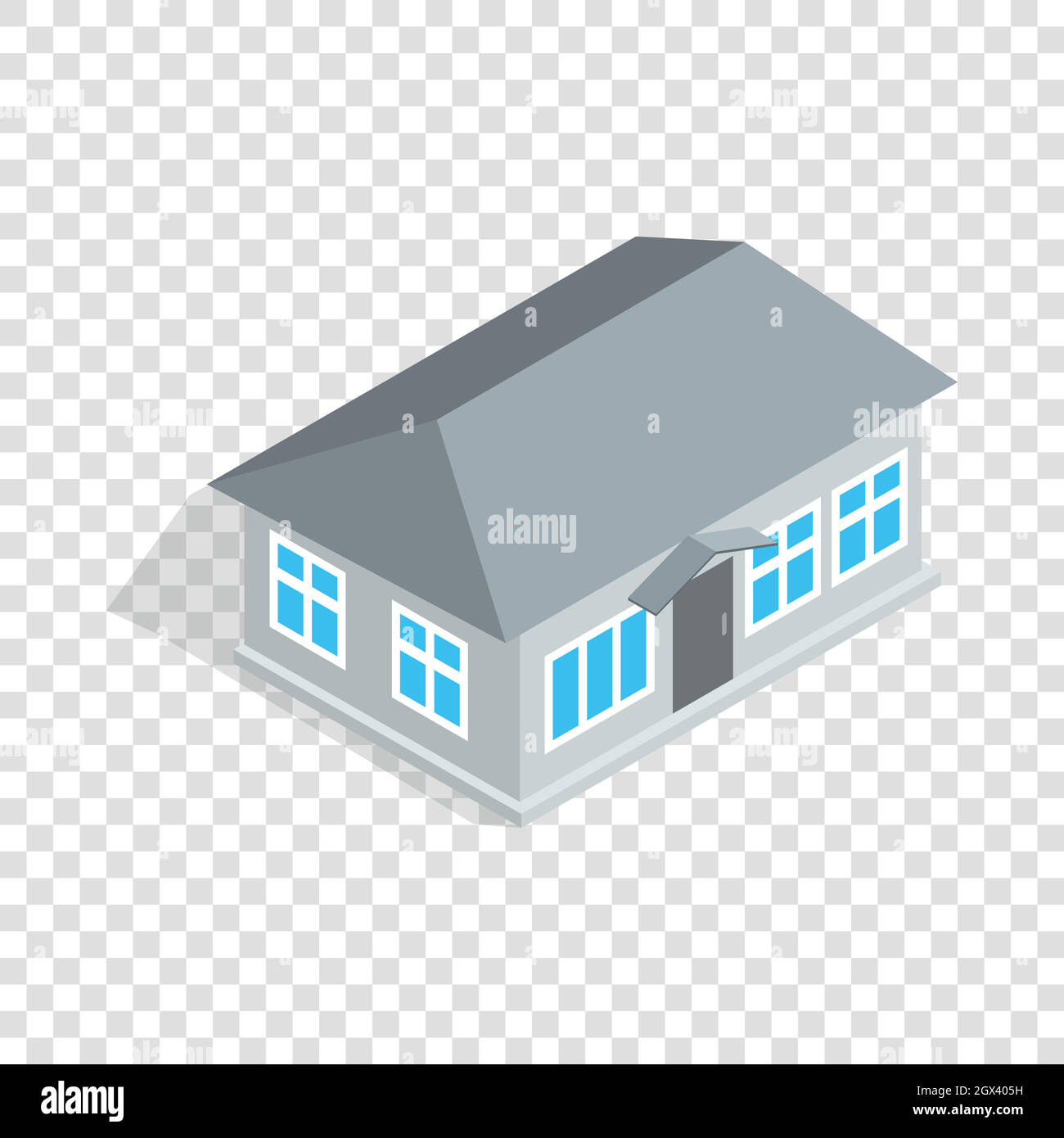 Gray house front Stock Vector Images - Alamy