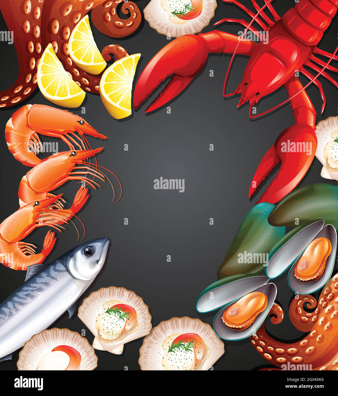 Seafood sign octopus hi-res stock photography and images - Alamy