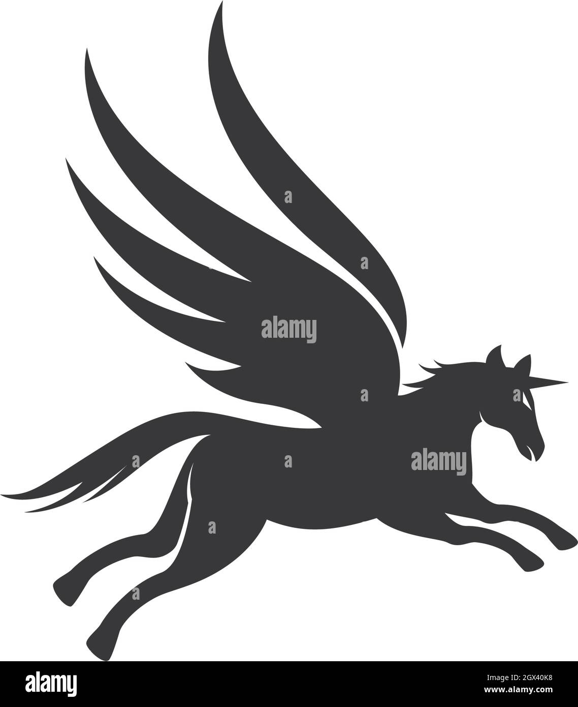 Pegasus Logo Template Vector illustration design Stock Vector Image ...