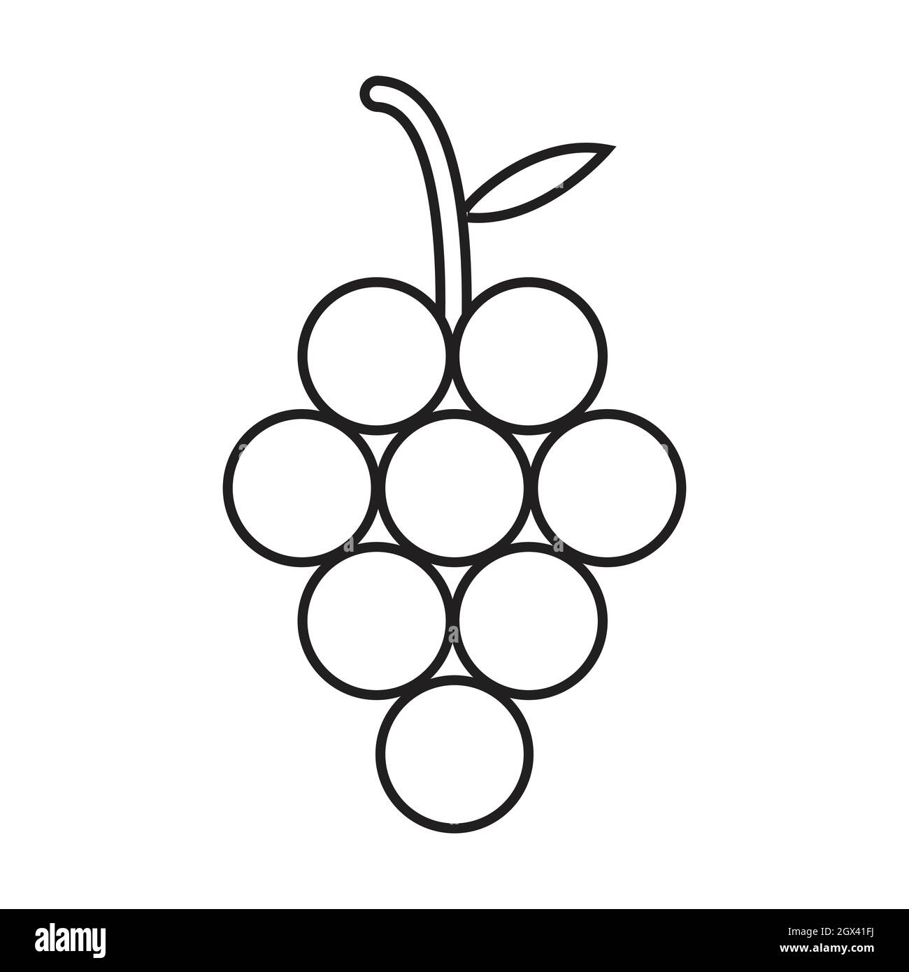 Simple Grapes Outline