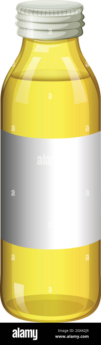 Yellow color in glass bottle Stock Vector Image & Art - Alamy