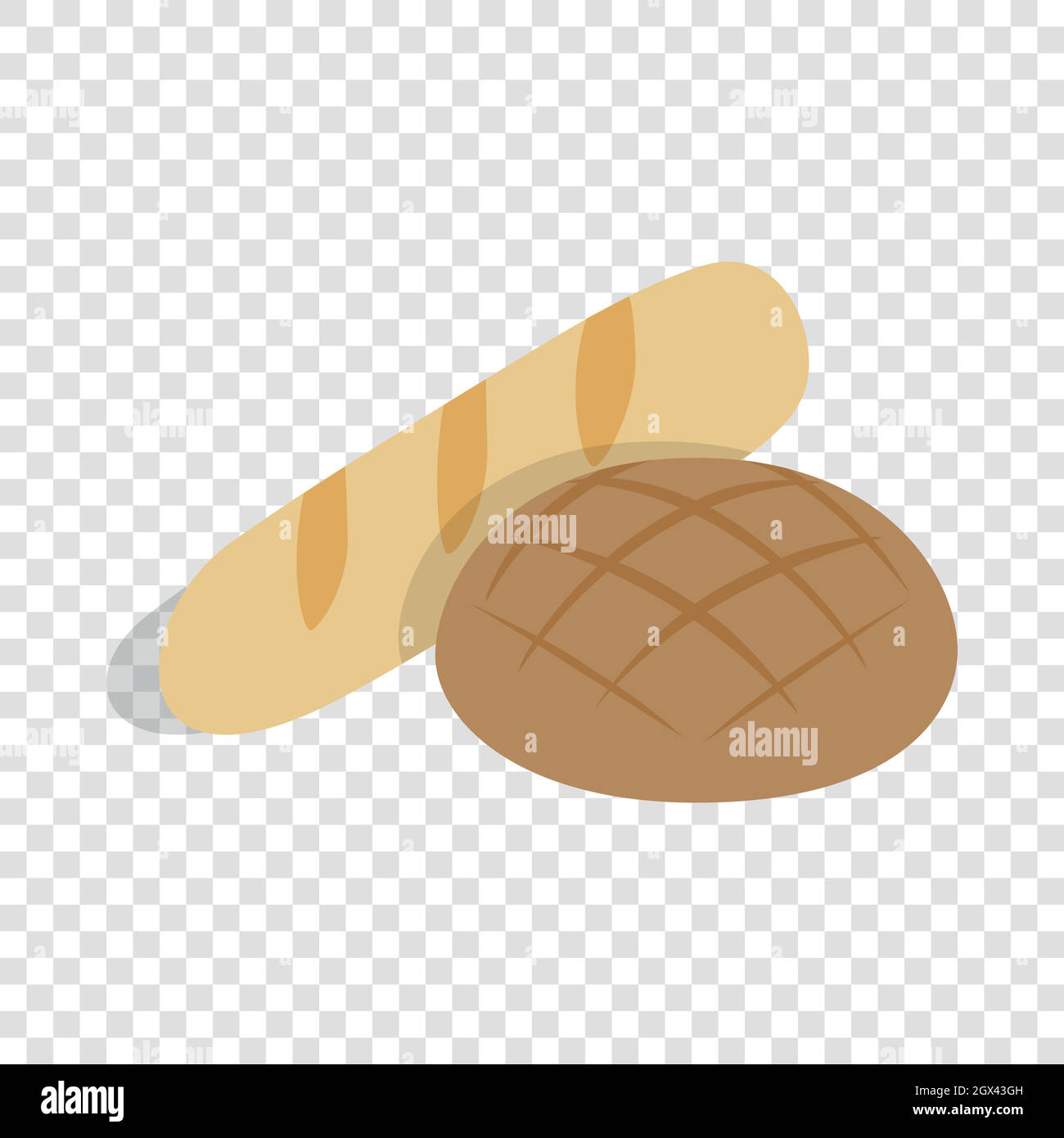 Round bread loaf Stock Vector Images - Alamy