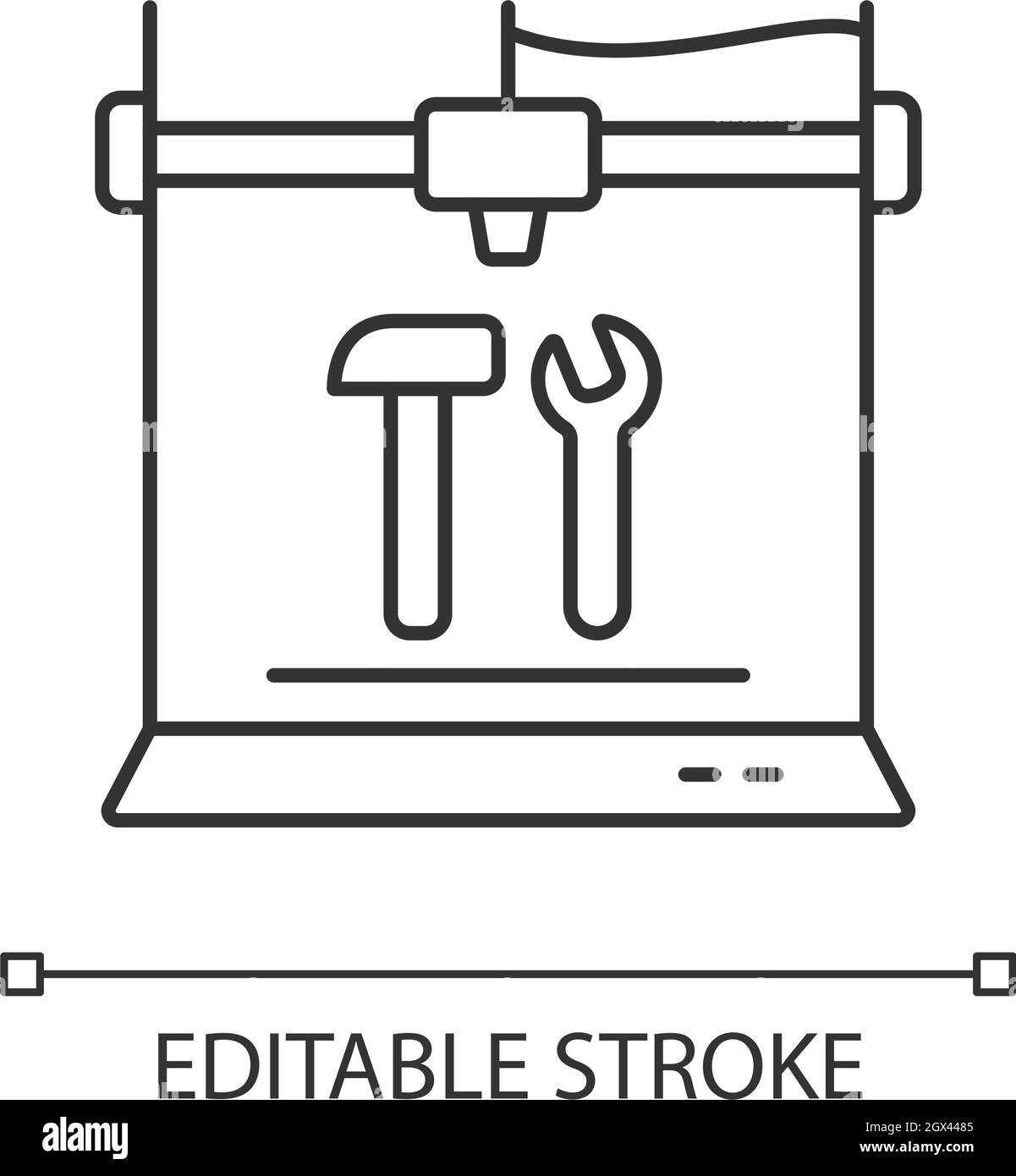 3d printed tools linear icon Stock Vector Image & Art - Alamy