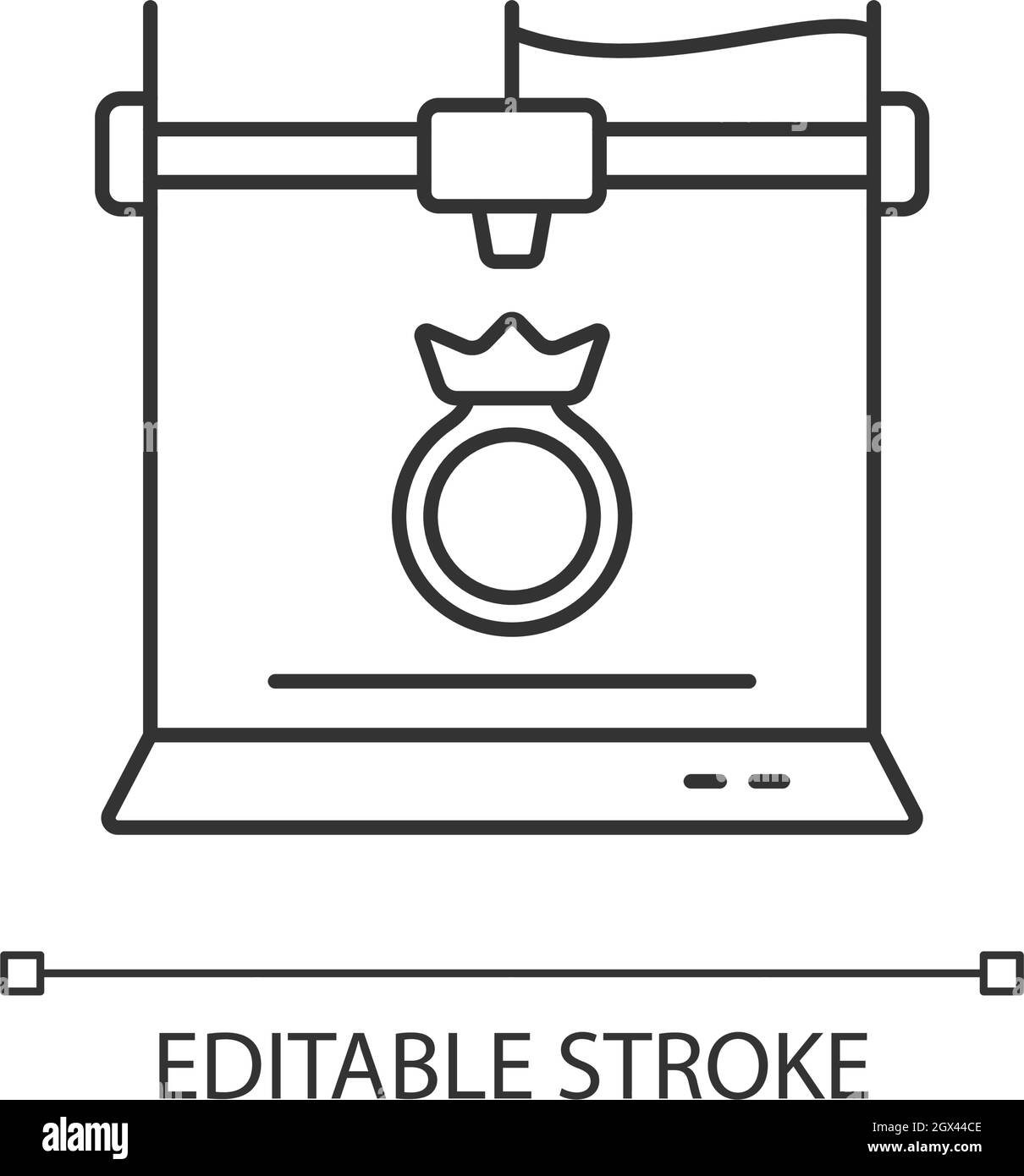 3d printing vector machine Black and White Stock Photos & Images - Alamy