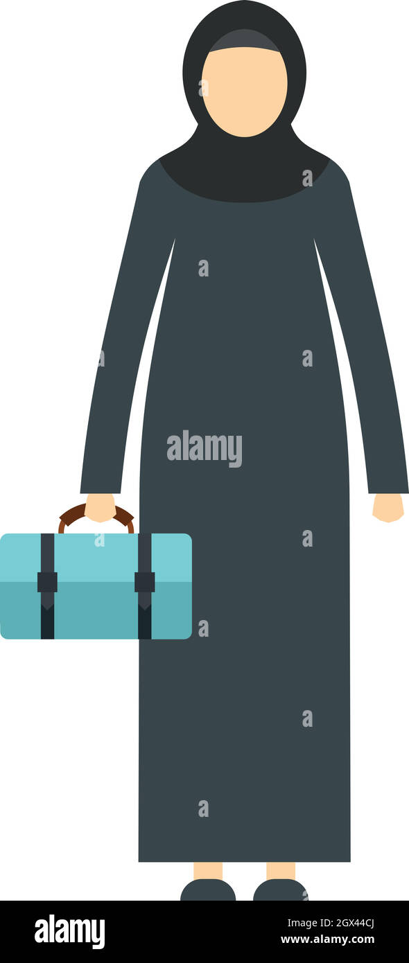 Arabic woman icon, flat style Stock Vector Image & Art - Alamy