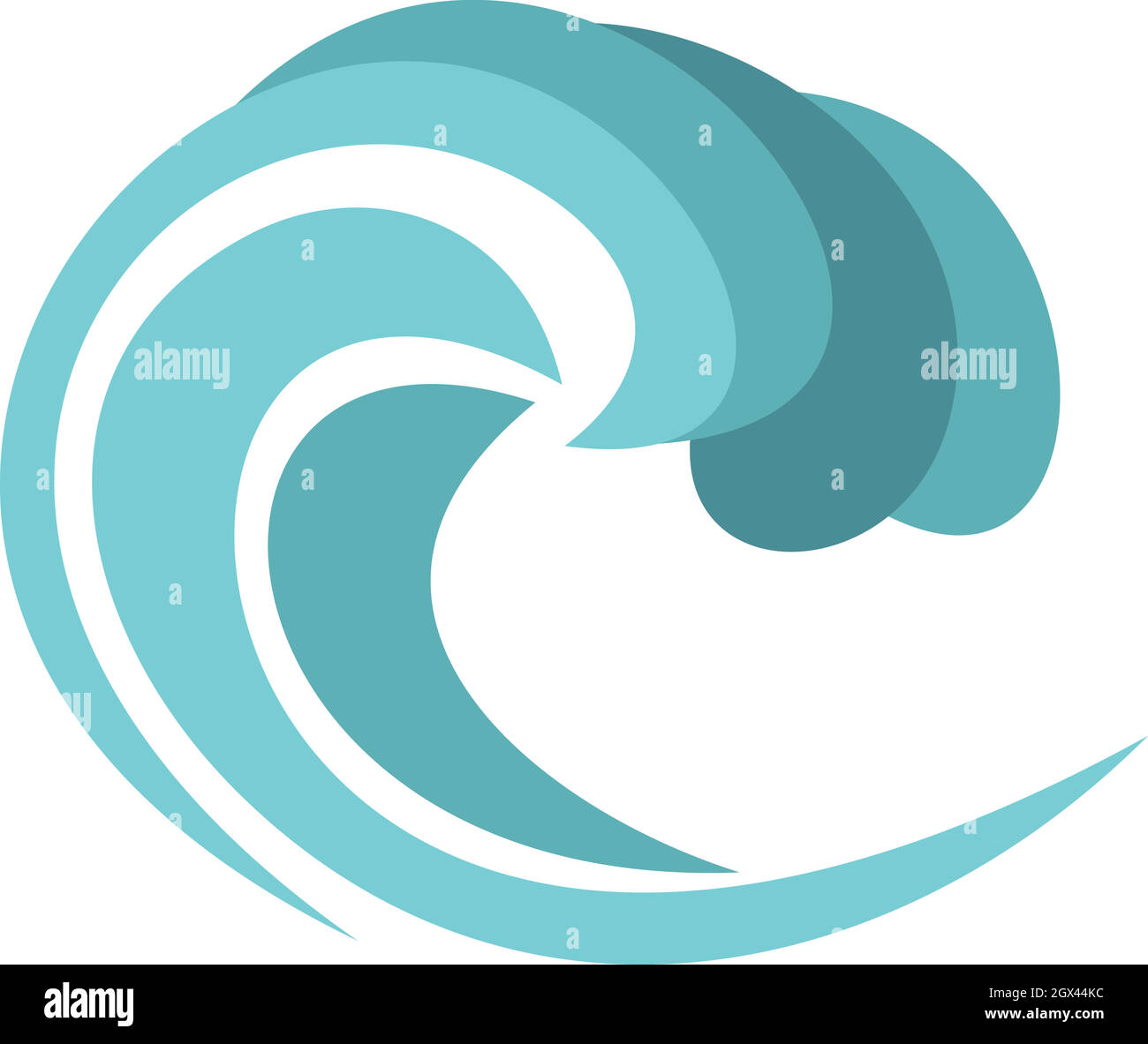 Round wave icon, cartoon style Stock Vector Image & Art - Alamy