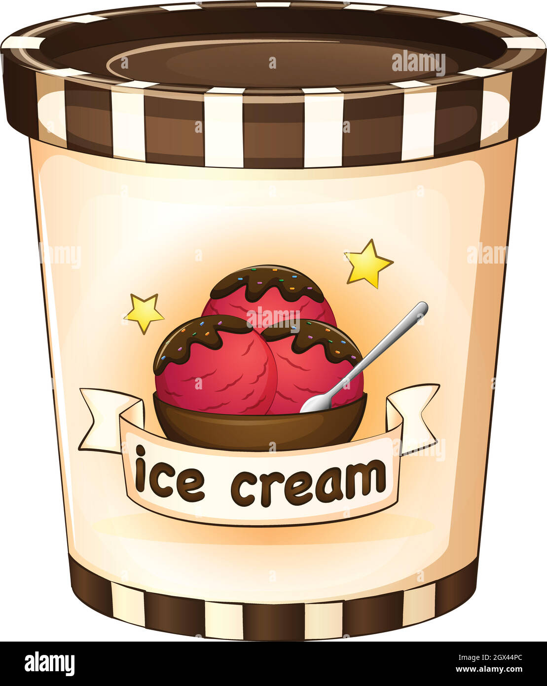 Ice cream with stars Stock Vector Images - Alamy