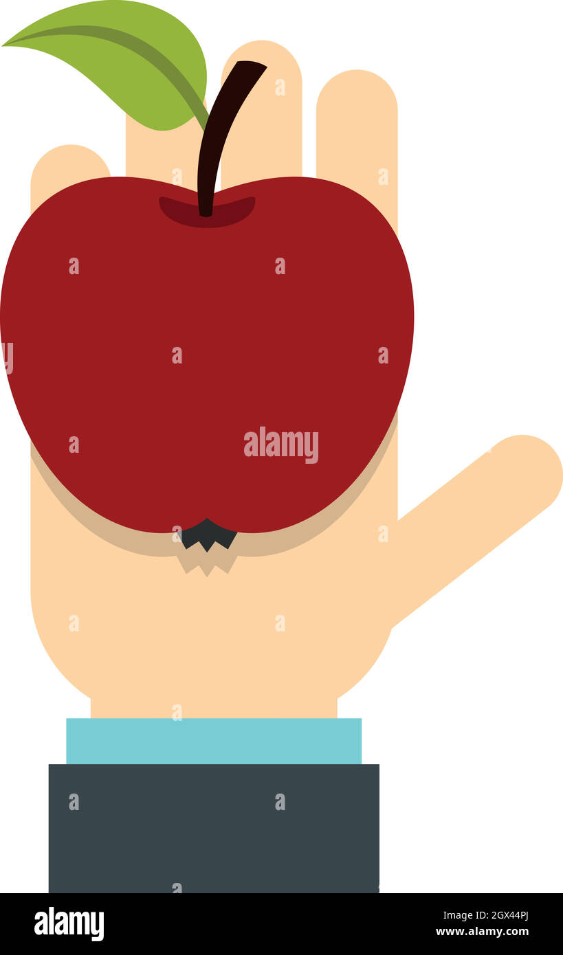 Apple hand illustration Stock Vector Images - Alamy