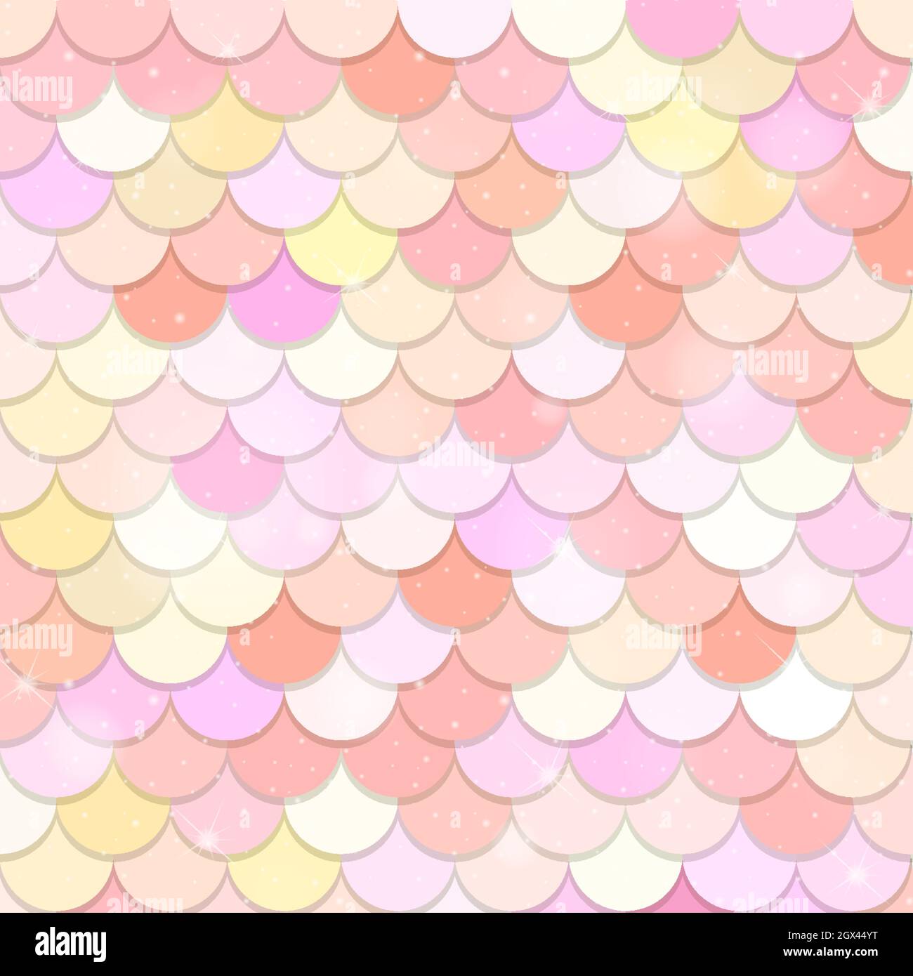 Fantasy mermaid scales seamless pattern illustration Stock Vector Image ...
