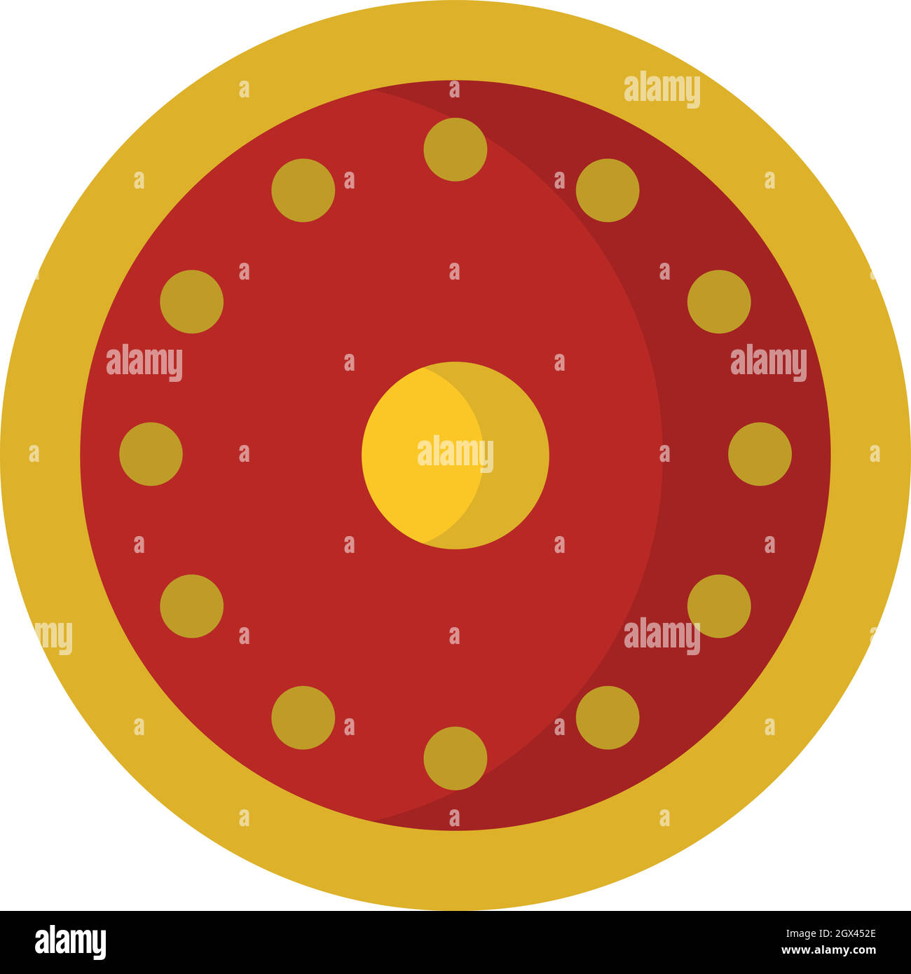 Round military shield icon, flat style Stock Vector Image & Art - Alamy