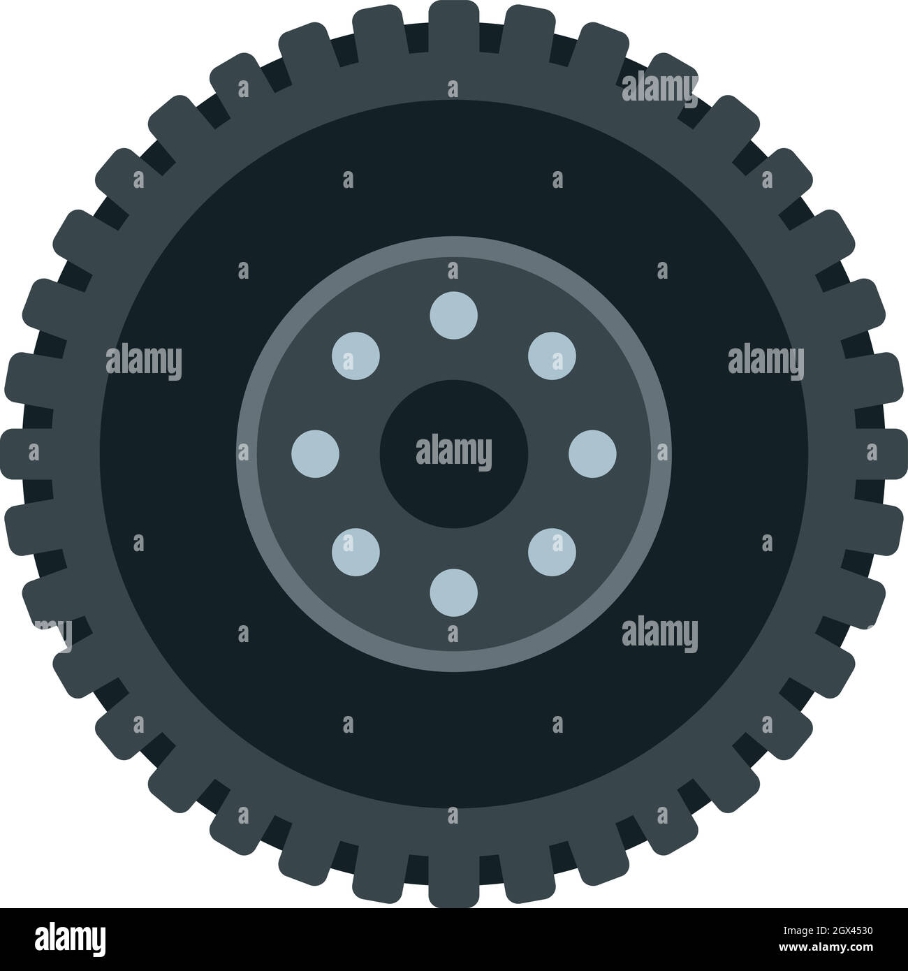 Metal gear icon, flat style Stock Vector Image & Art - Alamy