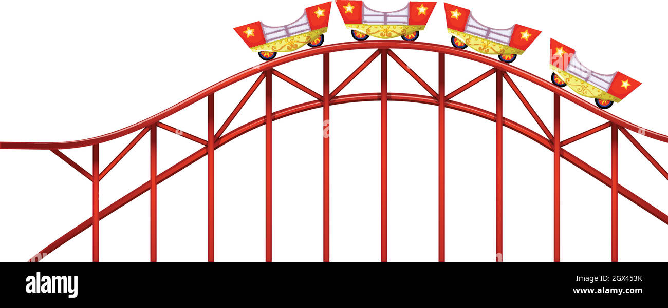 Rollercoster with empty carts Stock Vector Image & Art - Alamy