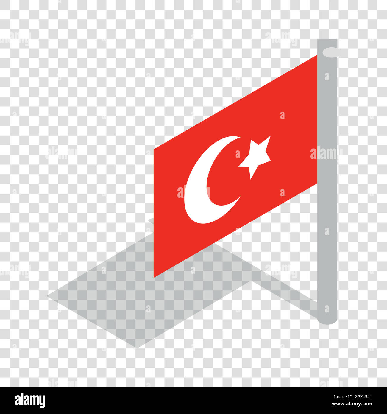 Flag of Turkey isometric icon Stock Vector Image & Art - Alamy