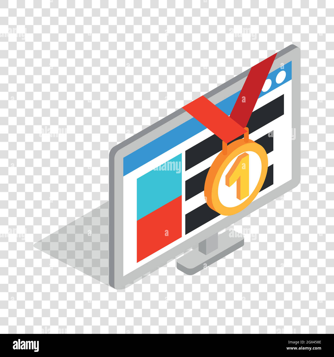 Computer number one isometric icon Stock Vector Image & Art - Alamy