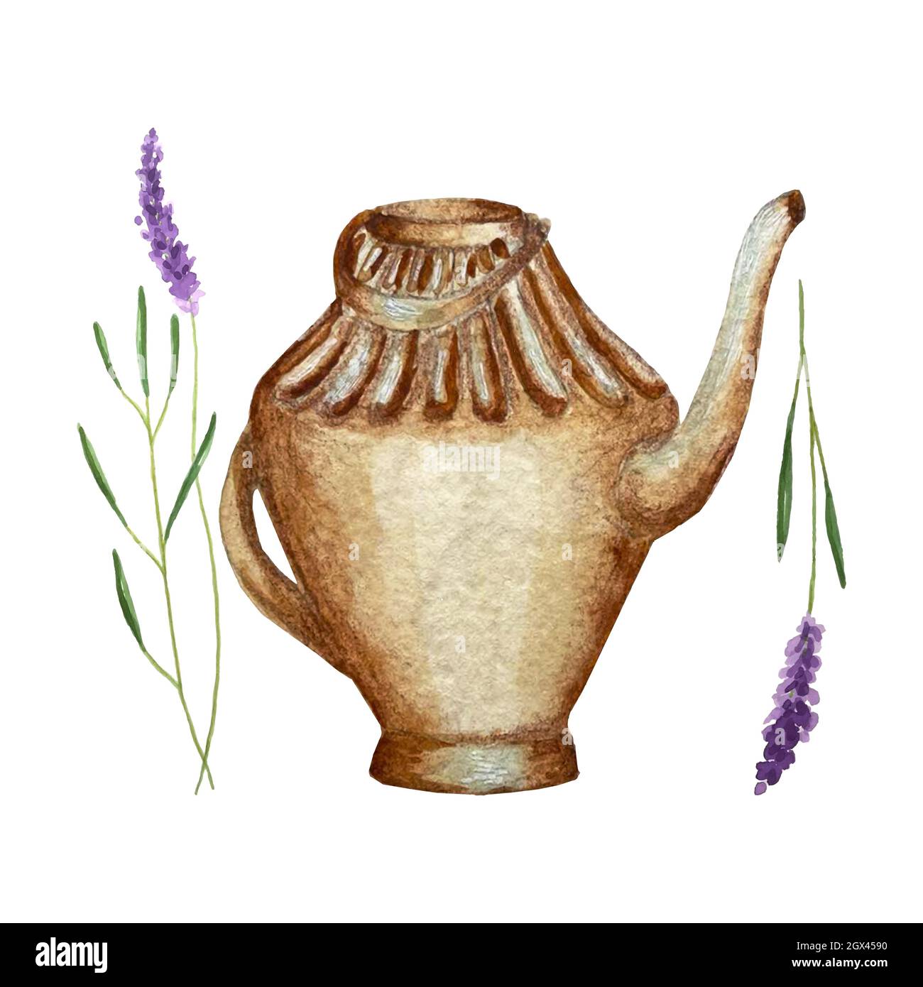 Lavender garden france Stock Vector Images - Alamy