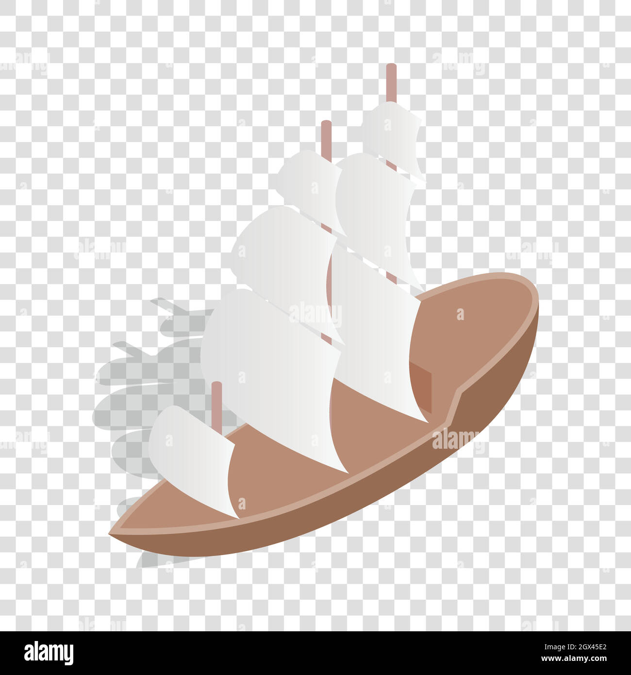 Sailing boat isometric icon Stock Vector Image & Art - Alamy