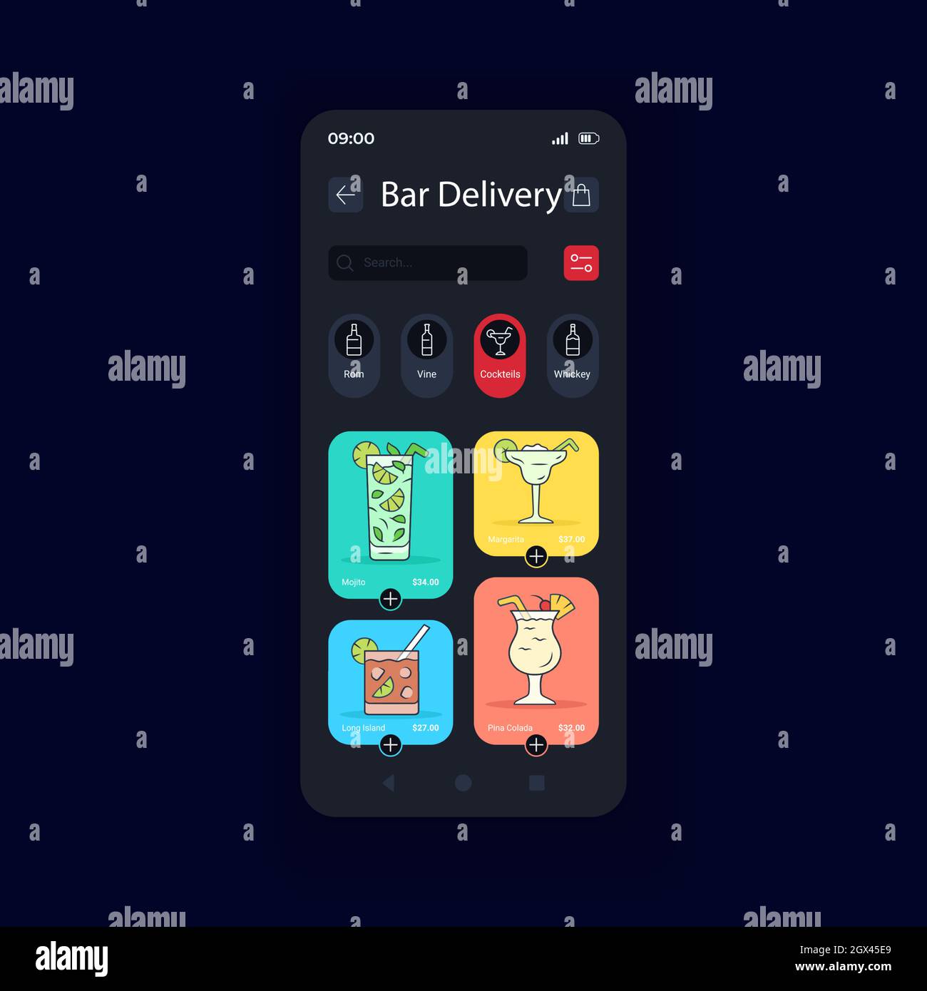 Alcohol window display Stock Vector Images - Alamy