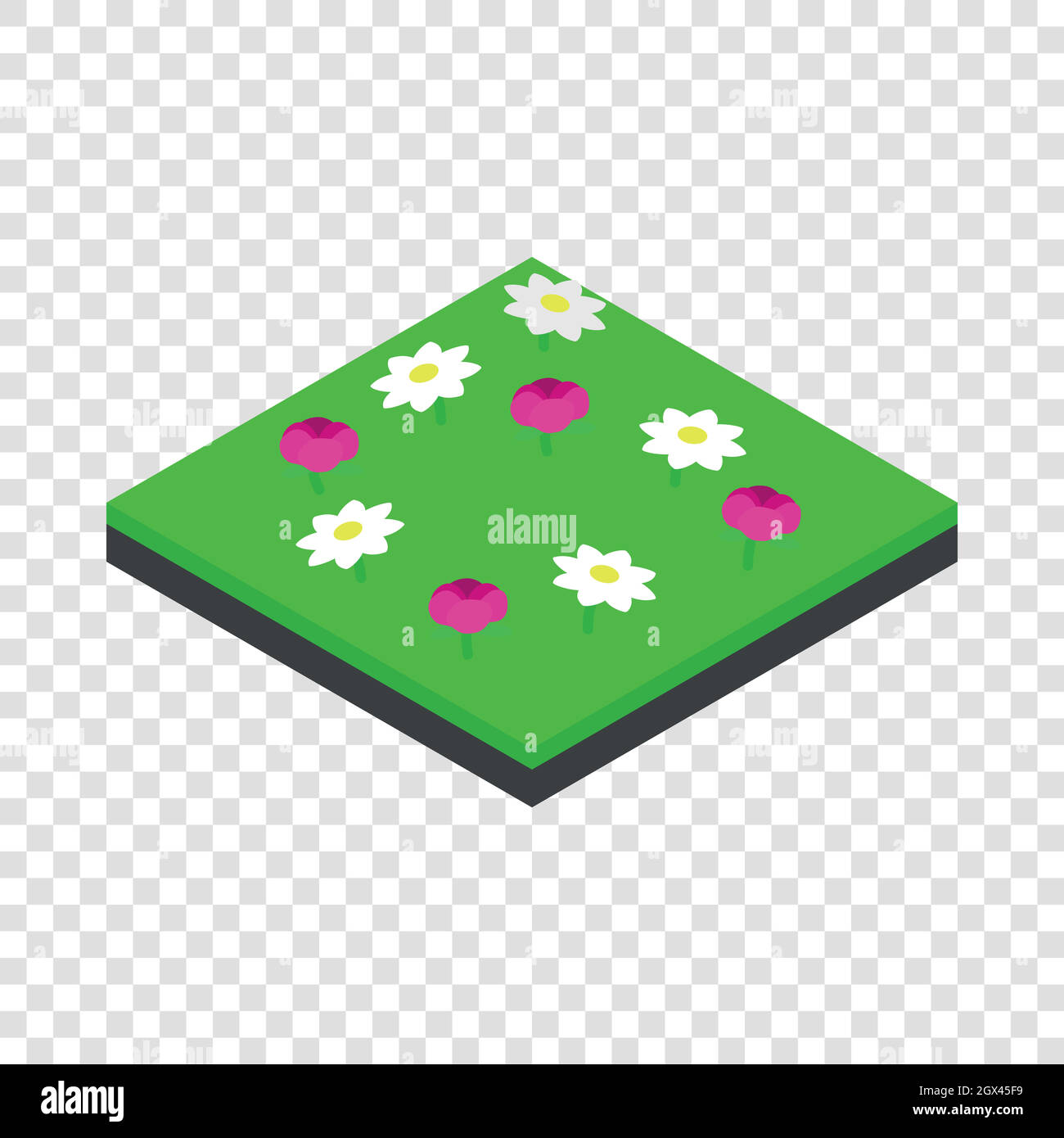 Meadow landscape isometric icon Stock Vector Image & Art - Alamy