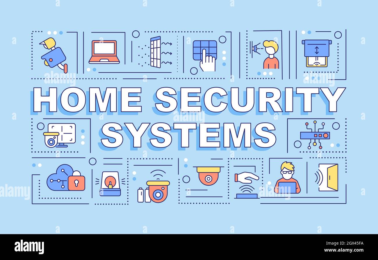 Home security systems word concepts banner Stock Vector Image & Art - Alamy