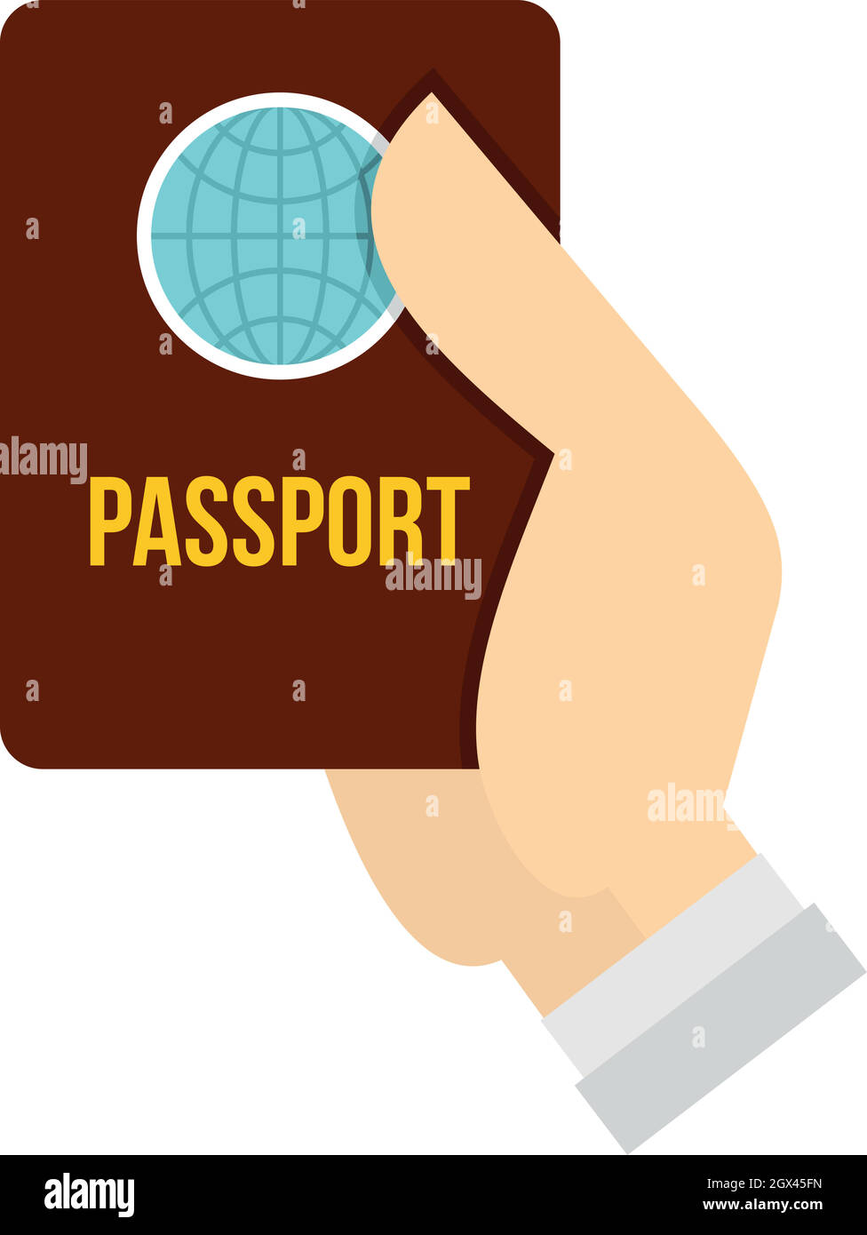 Passport icon, flat style Stock Vector Image & Art - Alamy