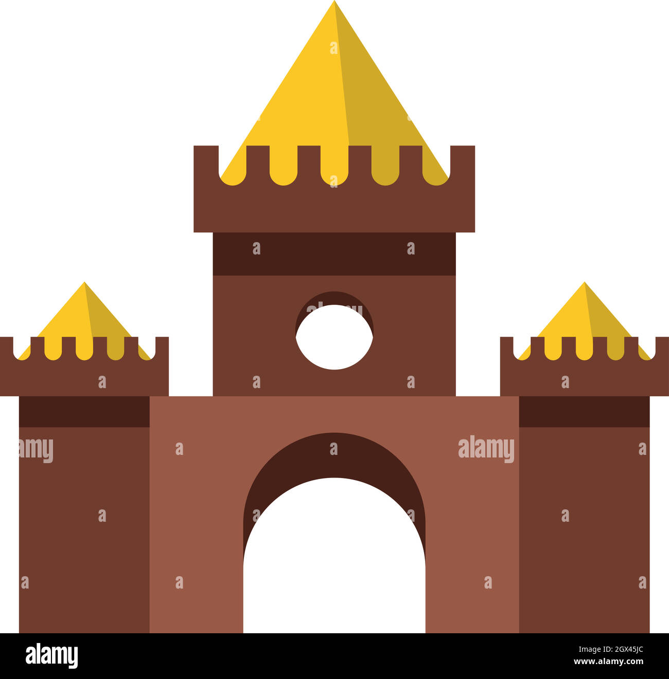 Brown castle icon, flat style Stock Vector Image & Art - Alamy