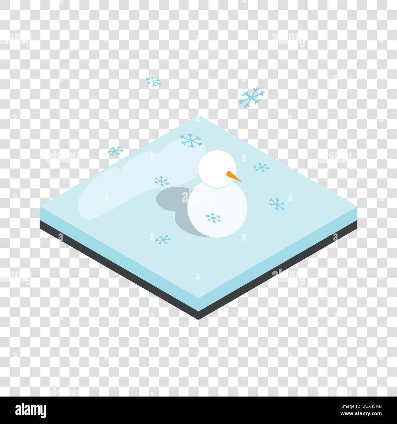 Snowman winter scene Stock Vector Images - Alamy