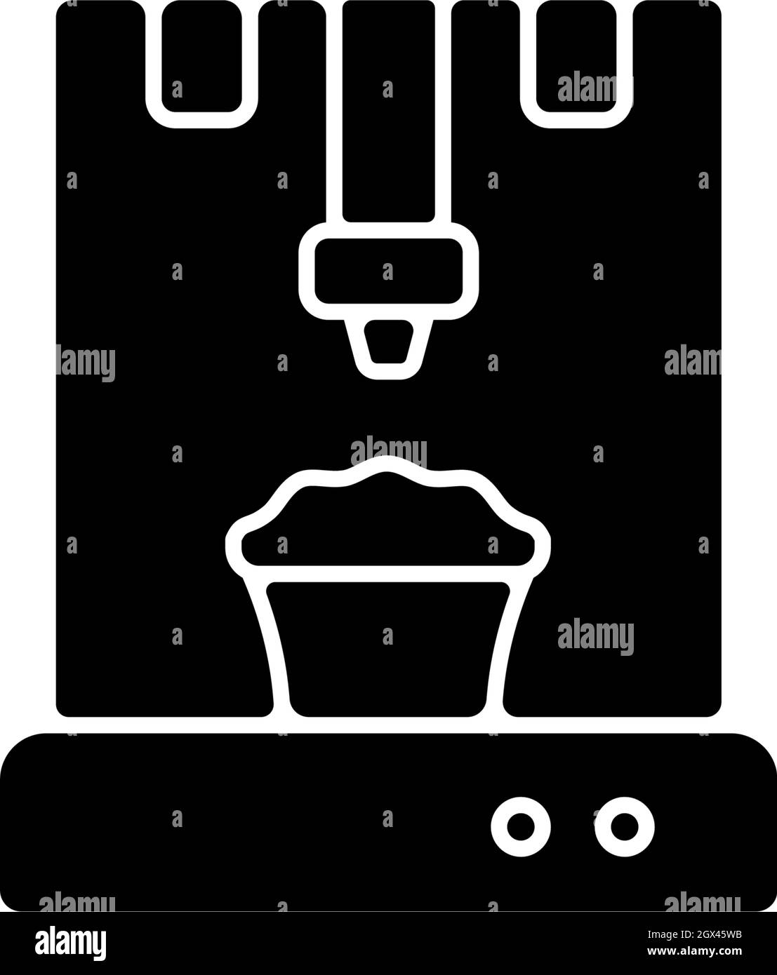 3d food printer black glyph icon Stock Vector Image & Art - Alamy