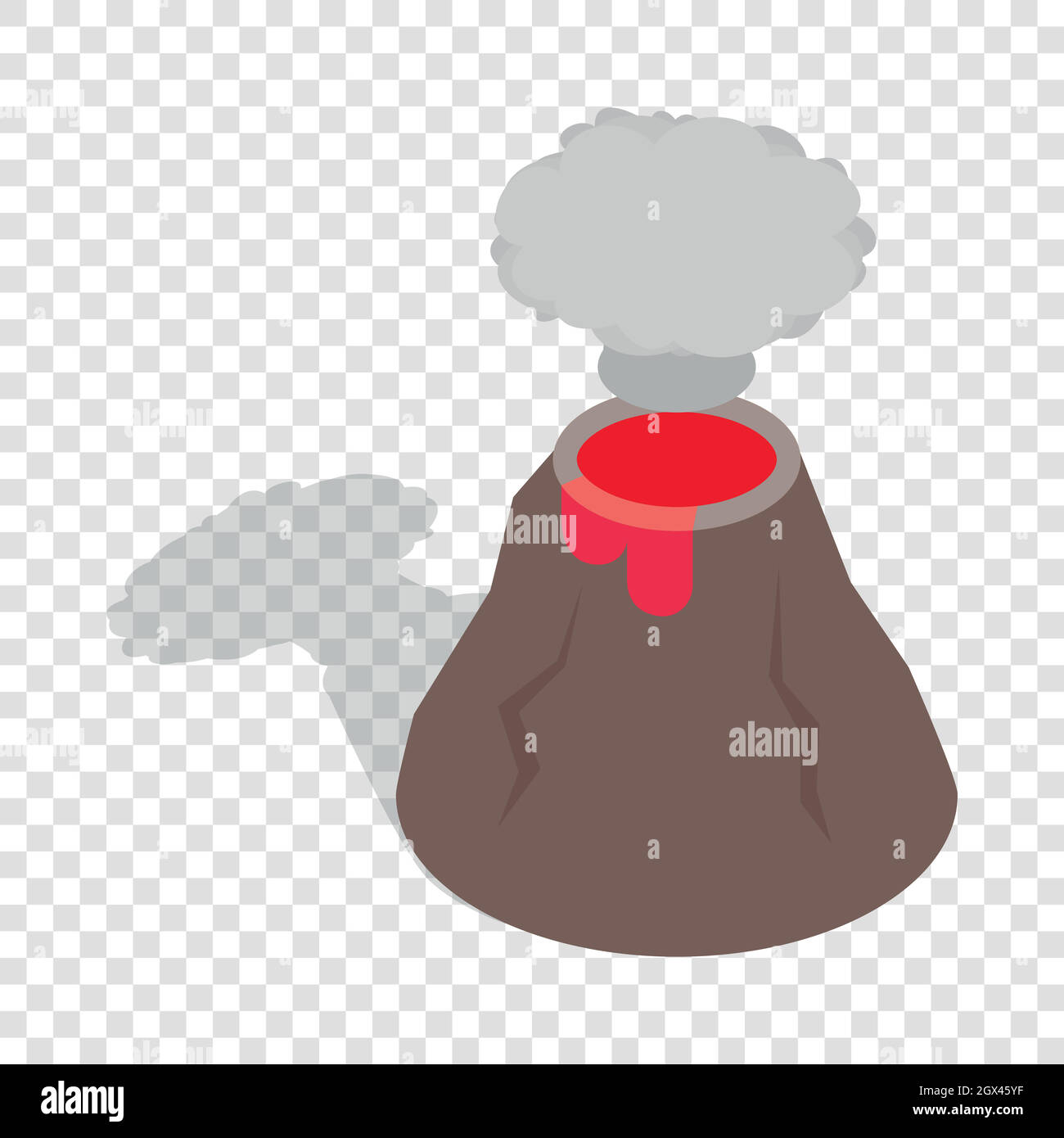 Volcano mountain color icon Stock Vector Images - Alamy