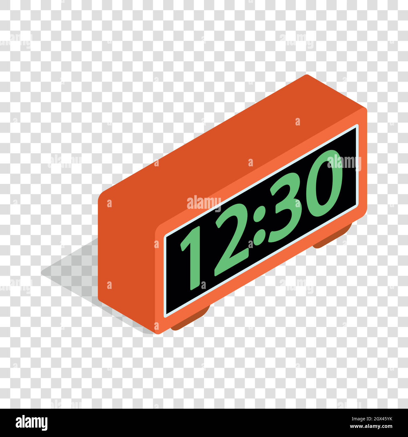 White digital alarm clock icon Stock Vector Images - Alamy