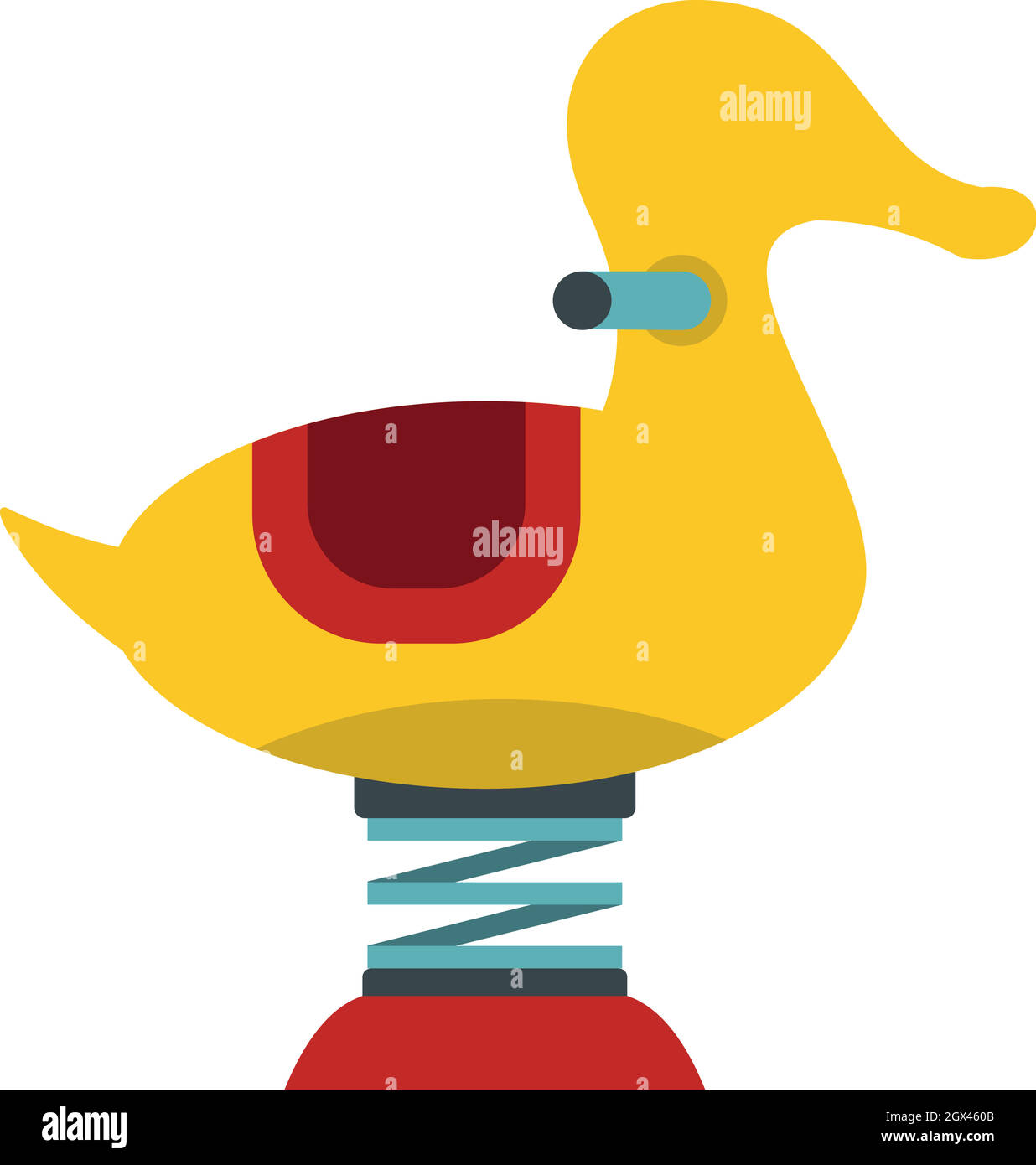 Cute yellow little duck icon Stock Vector Images - Alamy