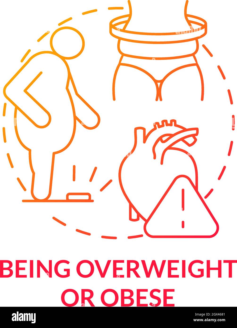 Being overweight and obese concept icon Stock Vector Image & Art - Alamy