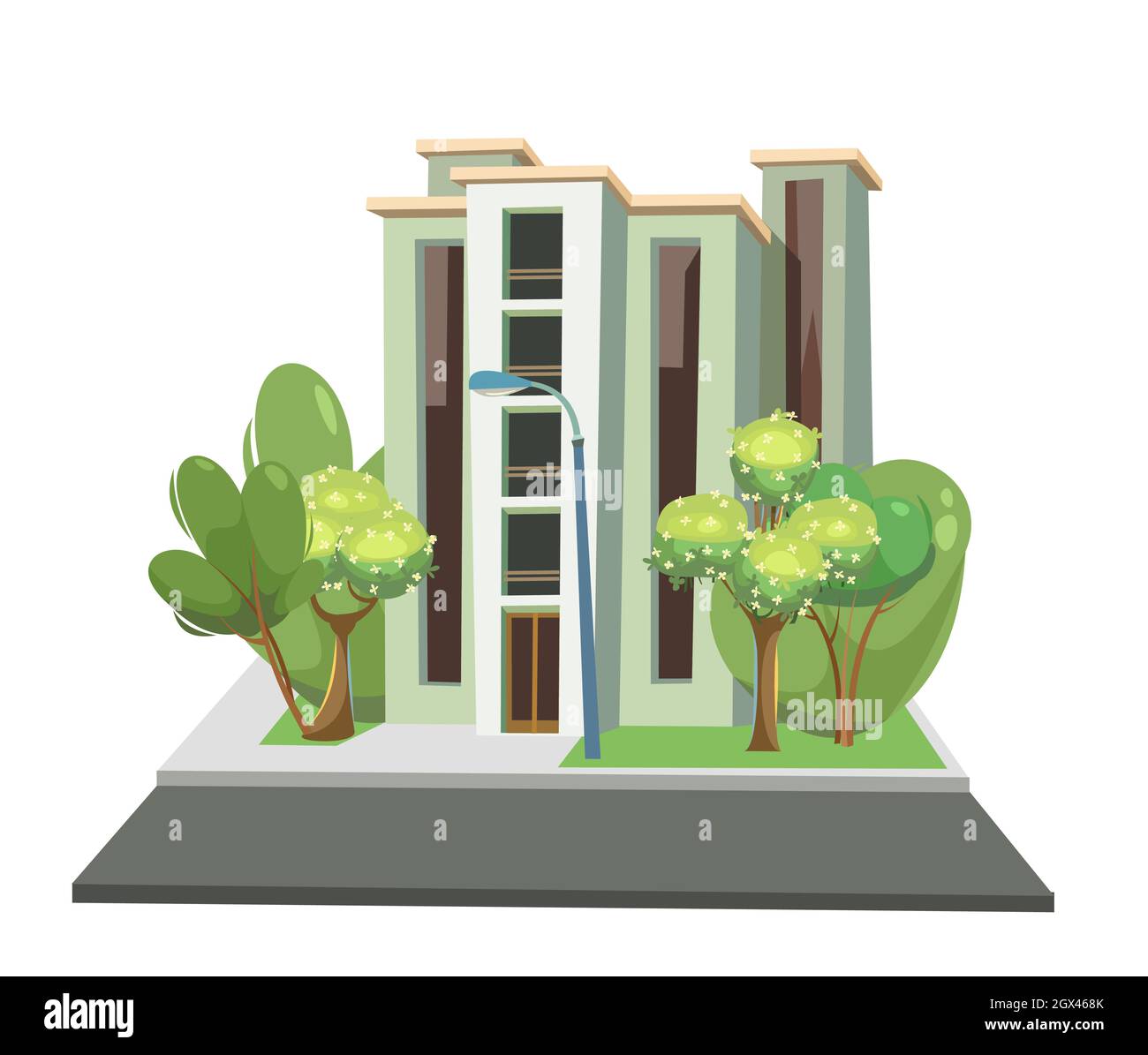 Green fun village Stock Vector Images - Alamy