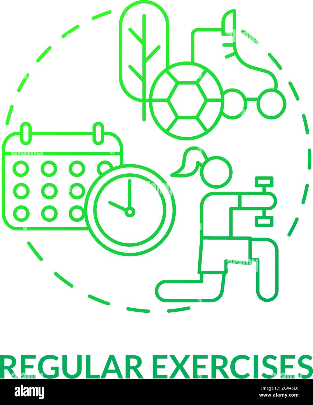 Regular exercises concept icon Stock Vector Image & Art - Alamy