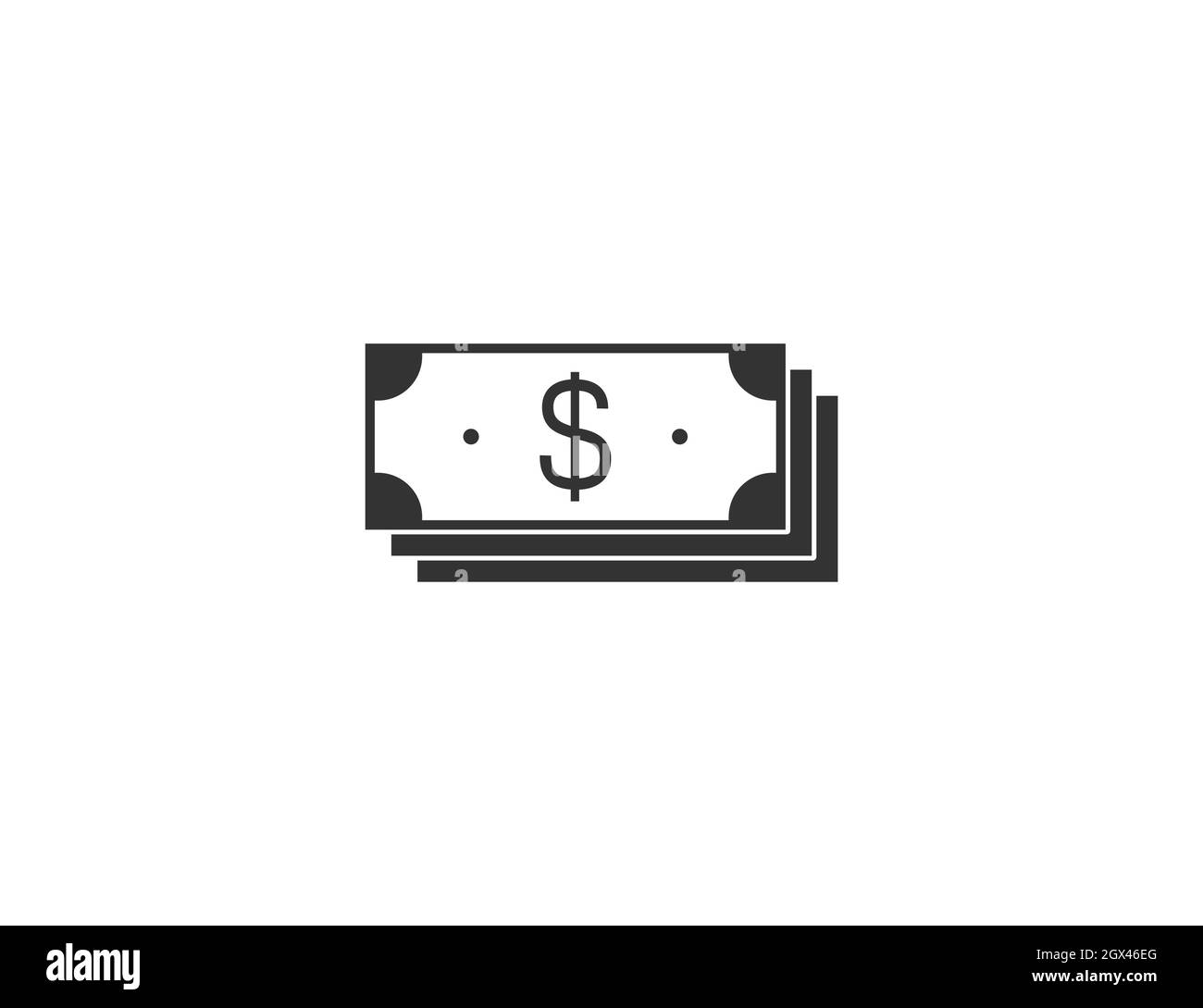 Vector illustration. Flat design. Dollar money icon Stock Vector Image ...