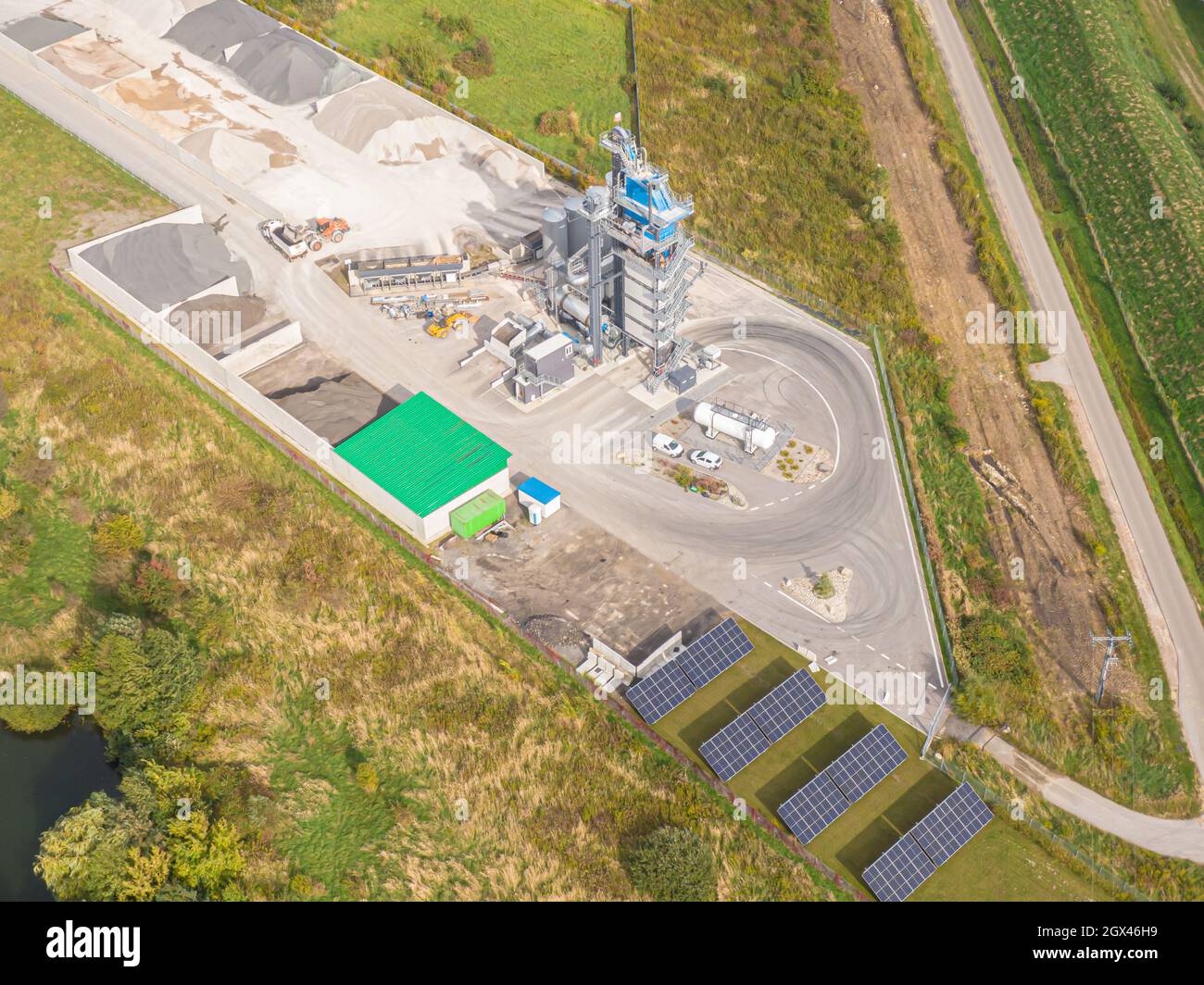 Industrial extraction of sand for construction industry Stock Photo - Alamy