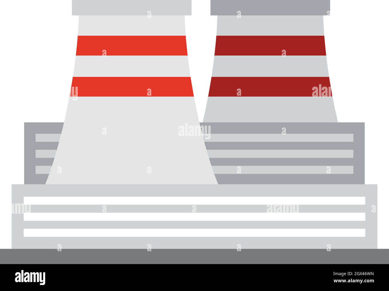 Nuclear power plant icon, flat style Stock Vector Image & Art - Alamy