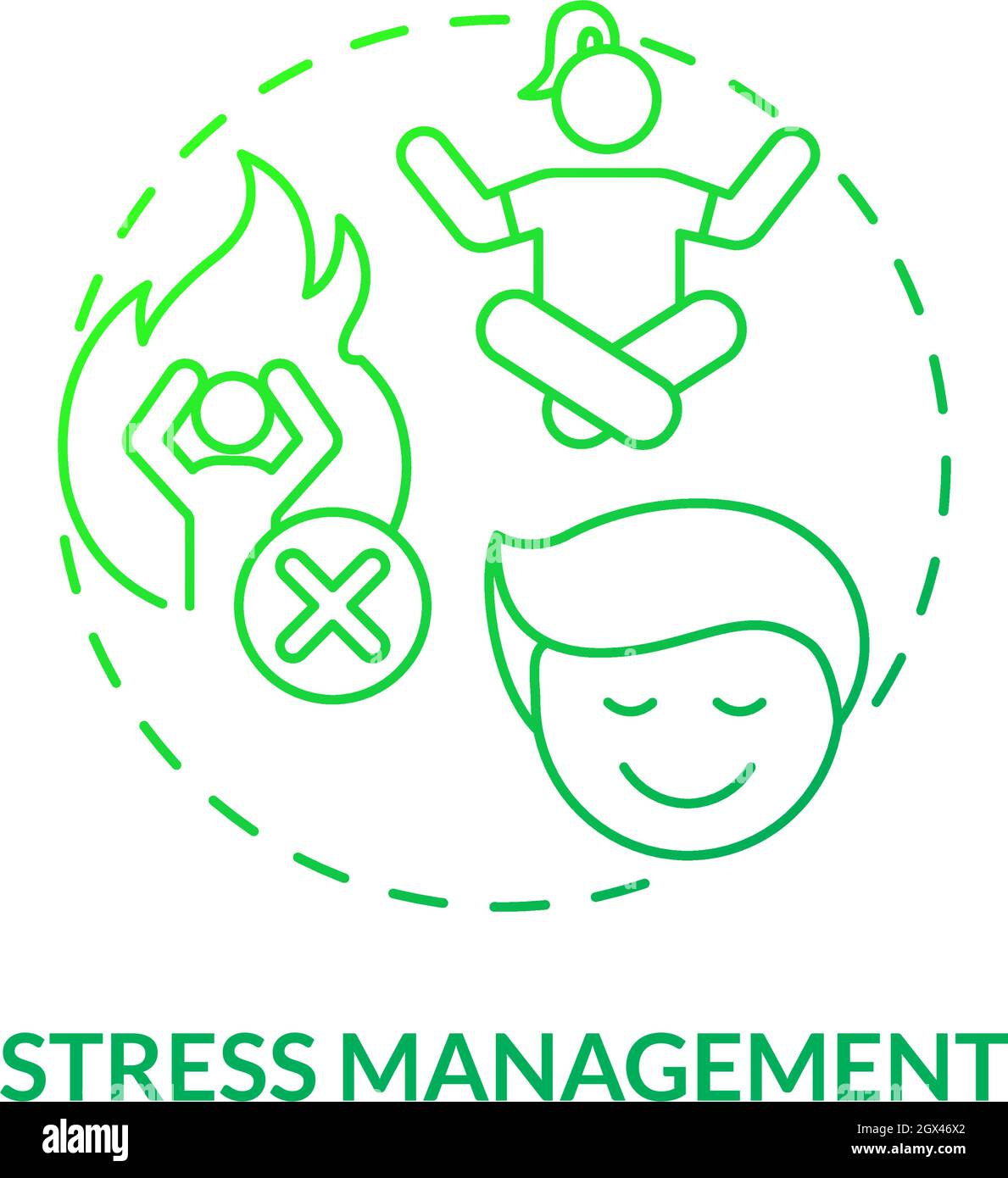Stress management concept icon Stock Vector Image & Art - Alamy