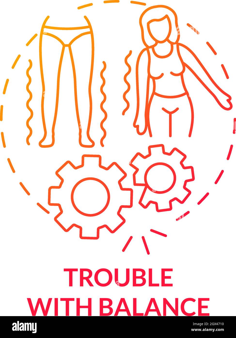 Trouble with balance concept icon Stock Vector Image & Art - Alamy