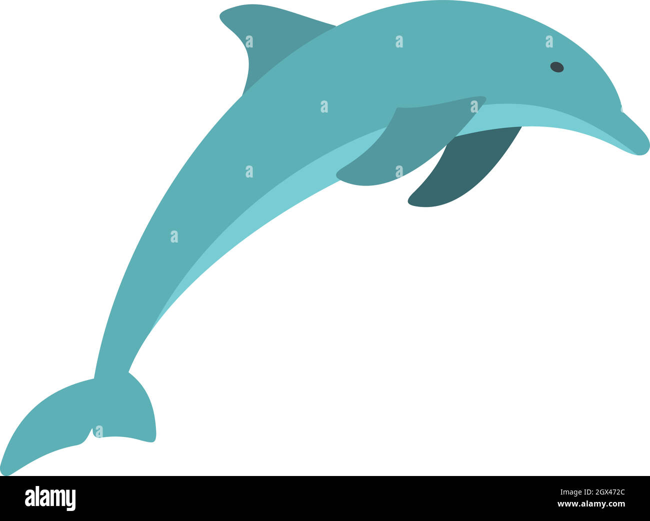 Dolphin icon, flat style Stock Vector Image & Art - Alamy