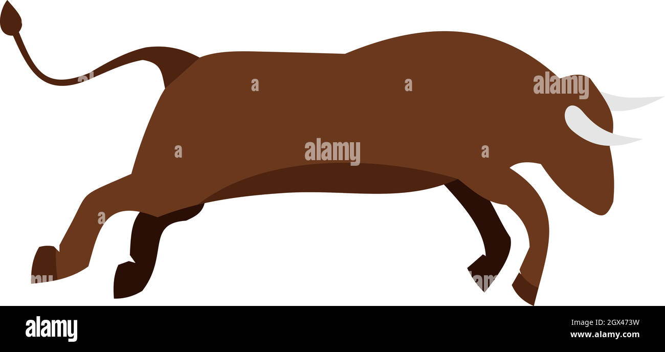 Bull icon, flat style Stock Vector Image & Art - Alamy