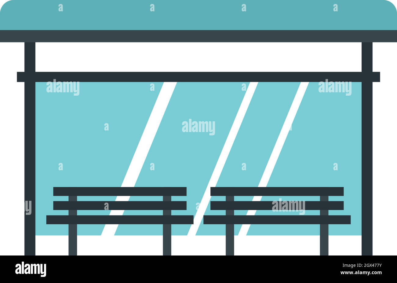 Modern bus stop empty Stock Vector Images - Alamy